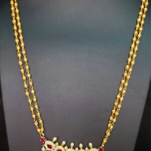 Elegant Maharashtrian Pearl and Bormal Necklace Tanmani Combo - Etsy