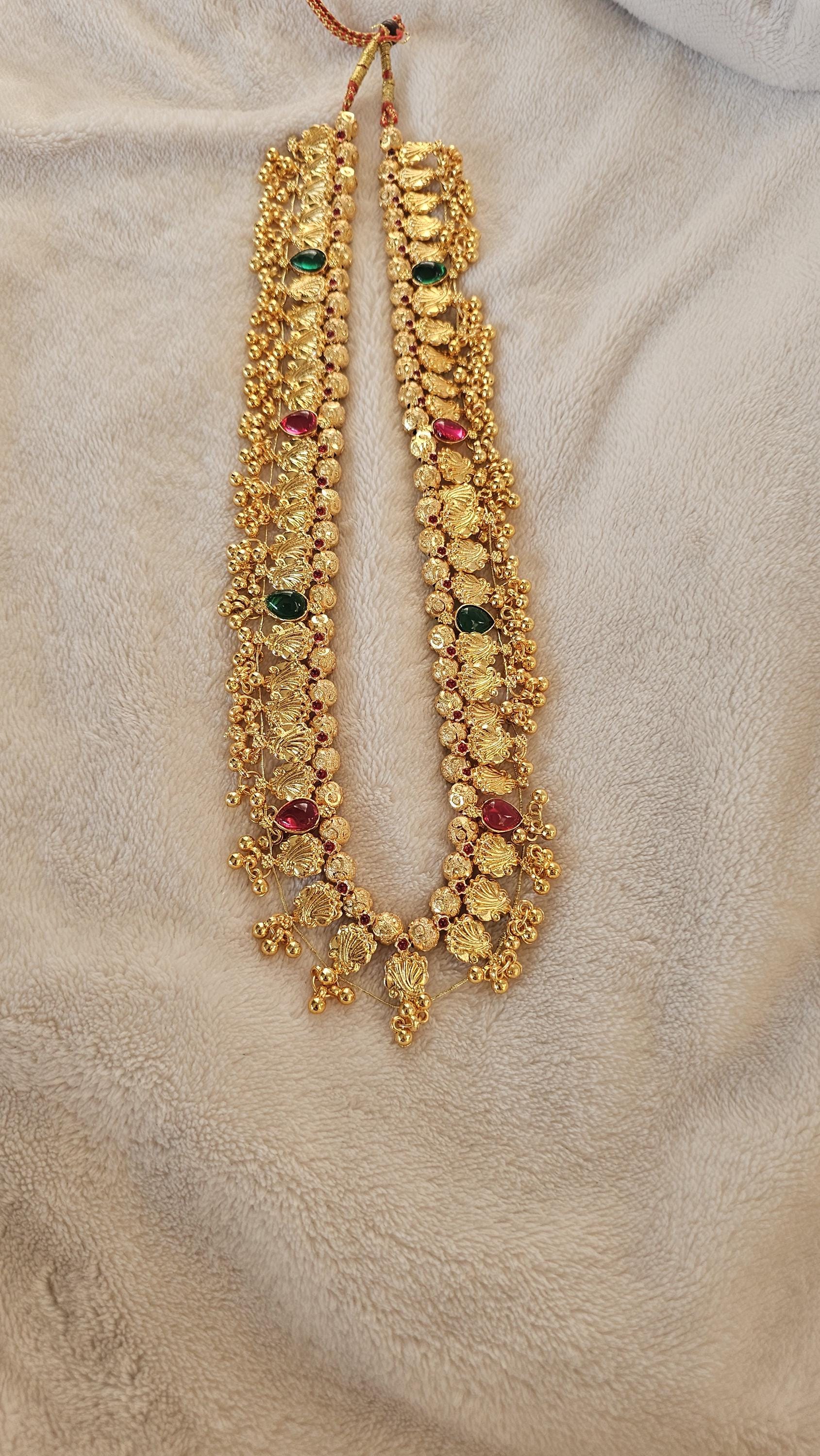 Kolhapuri Saaj / Long Necklace/maharashtrian Traditional Indian Wedding ...