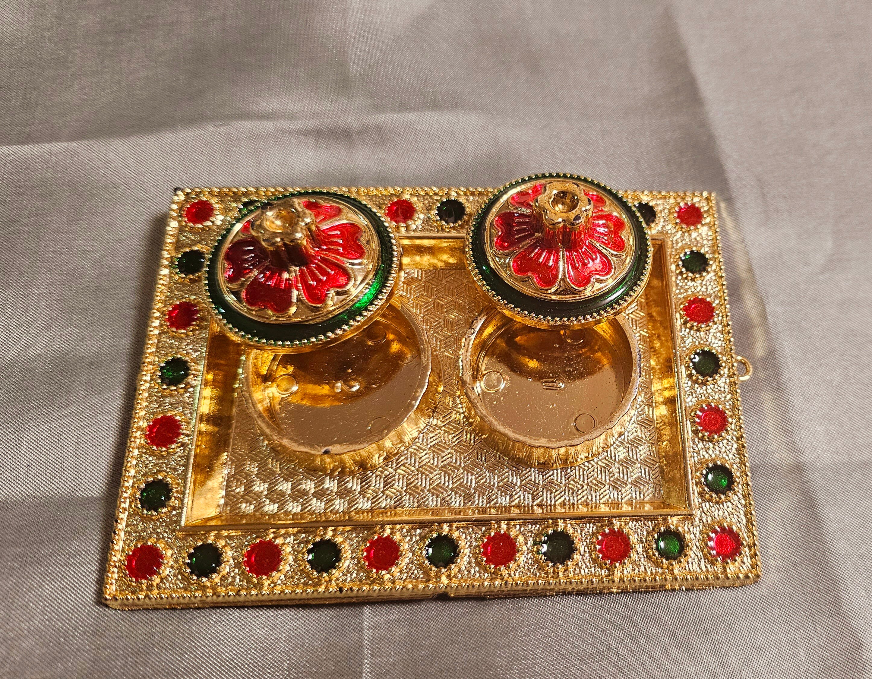 Small Haldi Kumkum Dan/dabbi/ Box,tambulam Return Gift,puja Favors ...