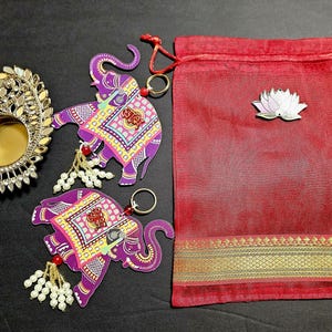 Diwali Gift Box With Tealight Candle Holders, Shubh Labh & Rangoli MDF ...