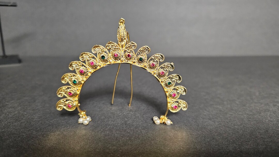 Hair Pin / Khopa/ Maharastrian Hair Pin With Pearls | Hair Bun Pin ...
