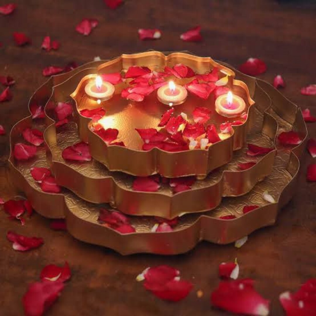 Set of 3 Luminous Multipurpose Star Tray / Design Urli | Candle ...