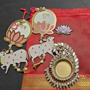 Diwali Gift Box With Tealight Candle Holders, Shubh Labh & Rangoli MDF ...