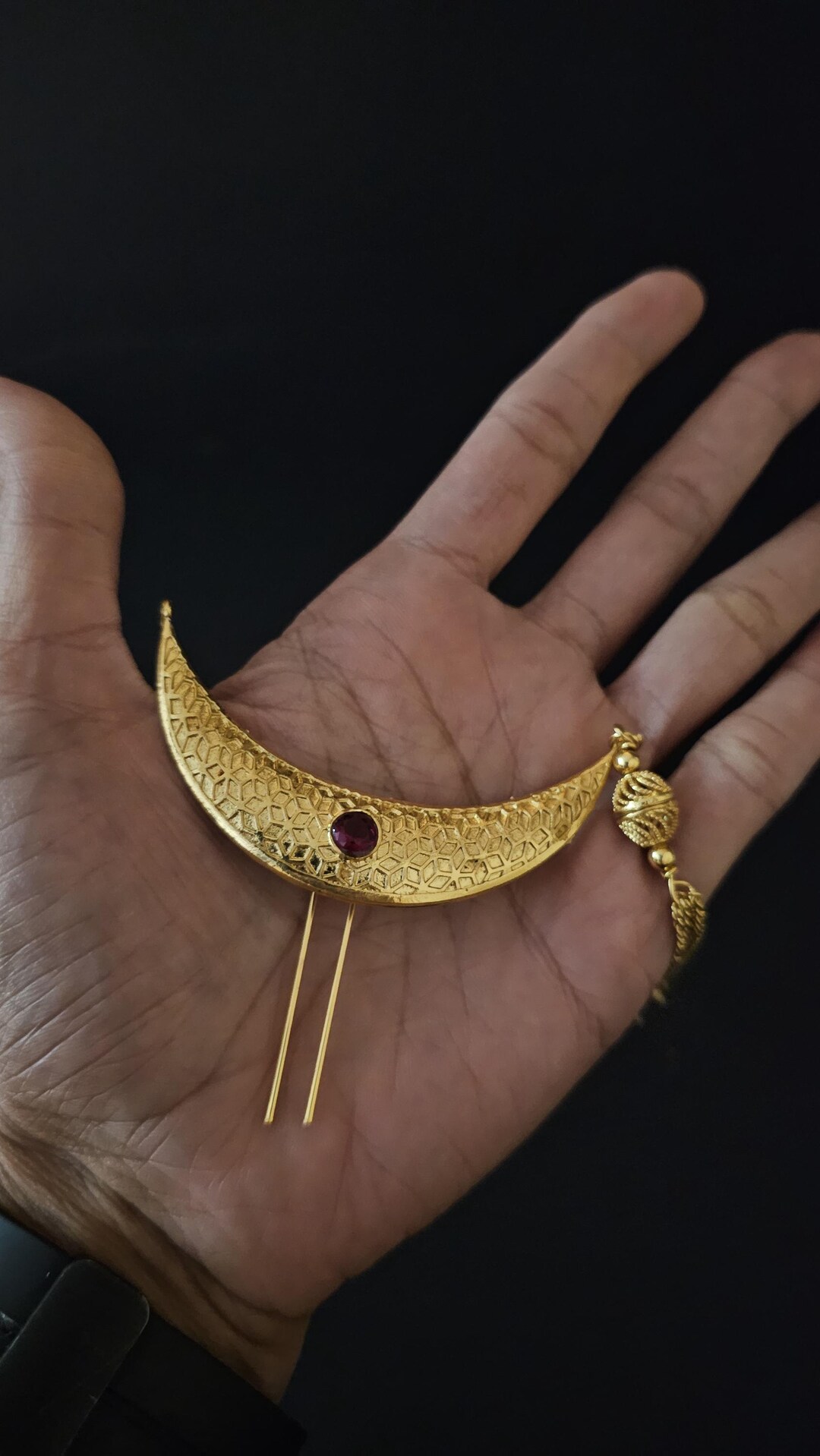 Hair Pin / Khopa/ Handmade Maharastrian Hair Pin With Pearls | Hair Bun ...