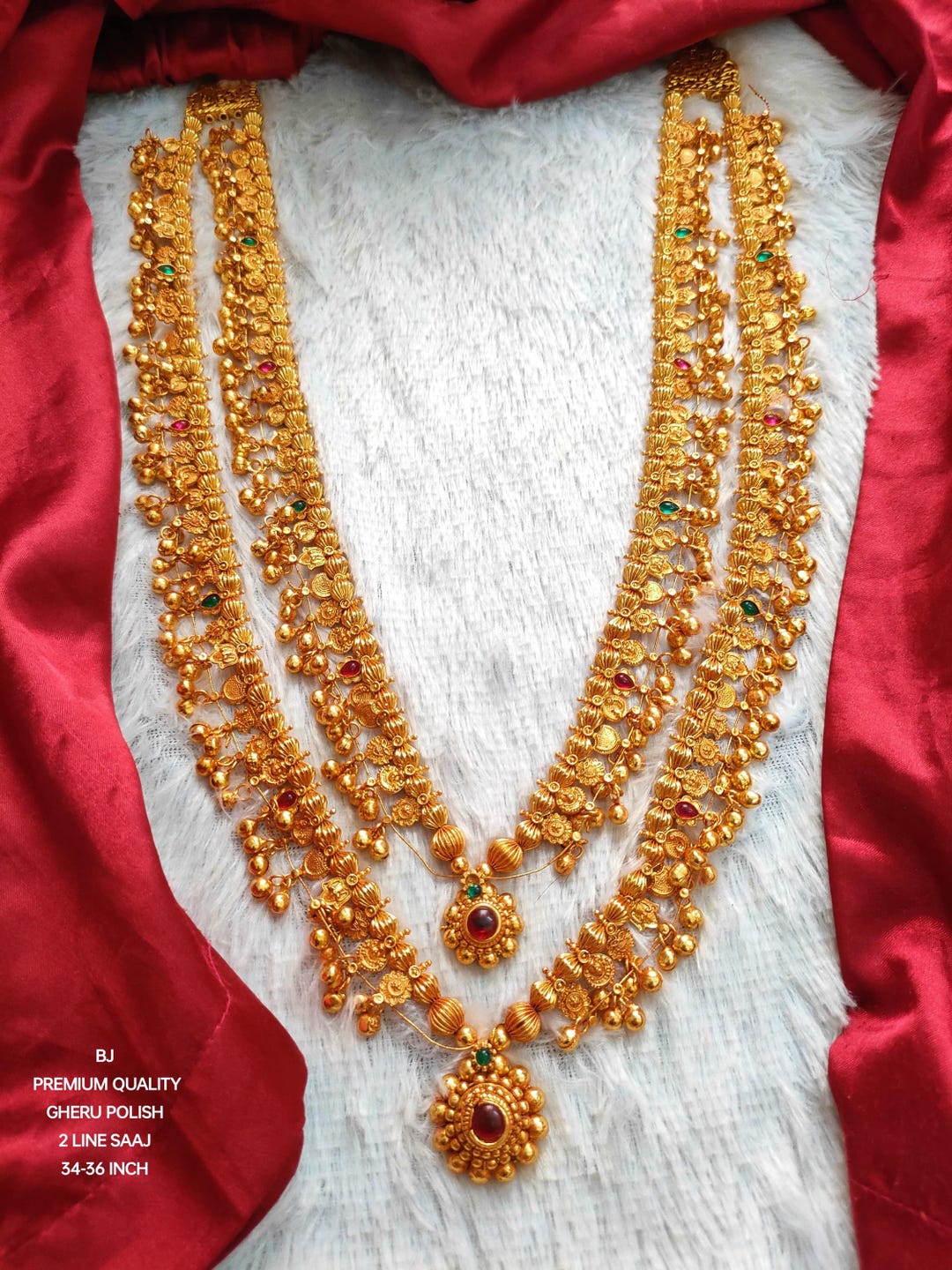 Double Layer Premium Kolhapuri Saaj / Long Necklace/maharashtrian ...