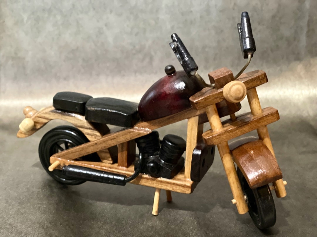 Handmade Wooden Motorcycle Collectibles / Retro Décor / Gifts for Kids ...
