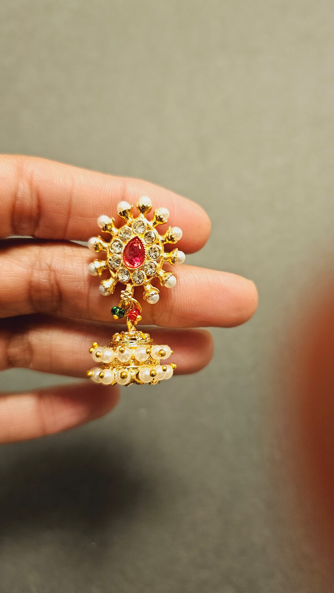 Indian Pearl Danglers/ Jhumka Earring / Moti Jewelry/small Danglers ...