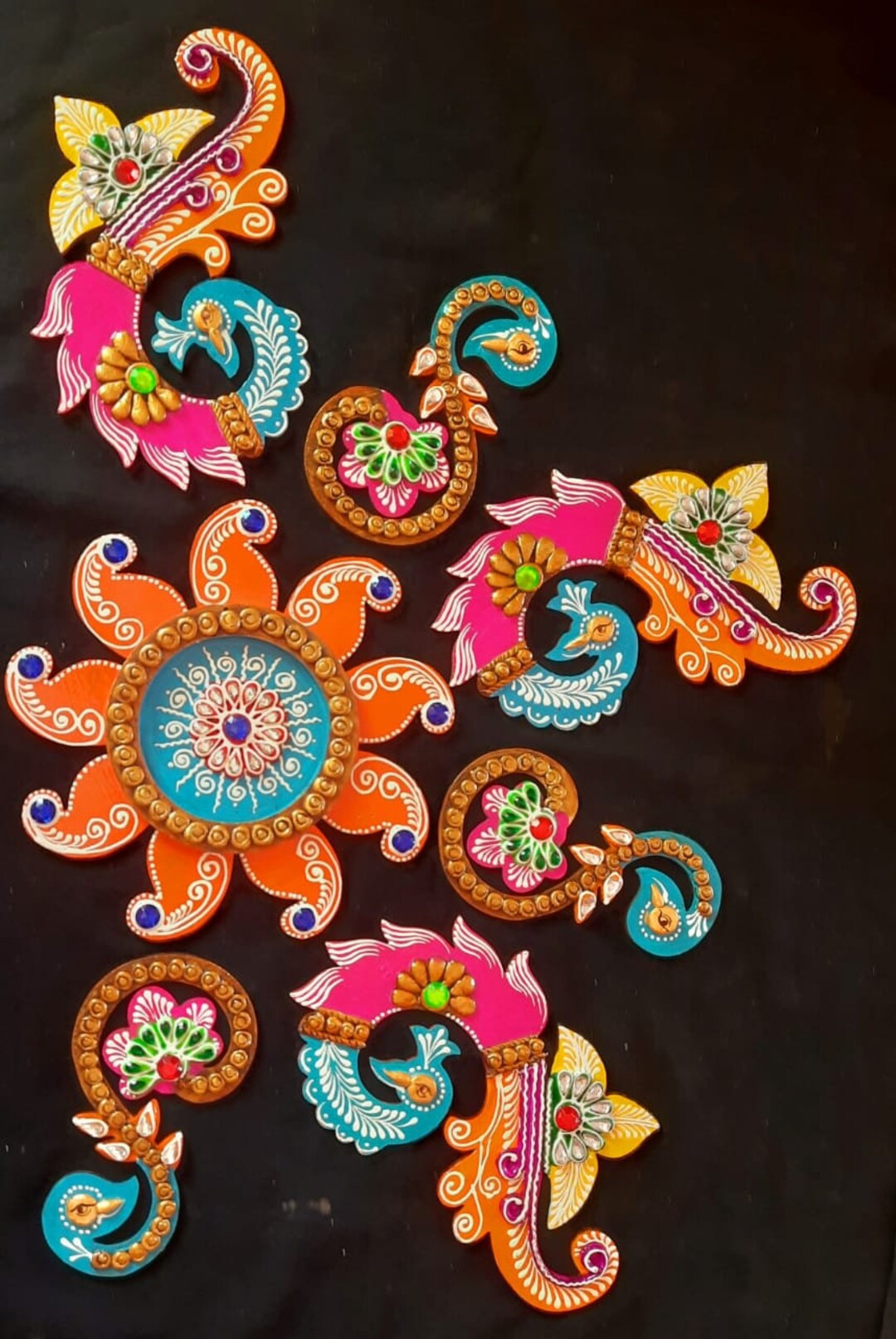 Handmade Wooden Handcrafted MDF Rangoli / Rangoli Decoration / Rangoli ...