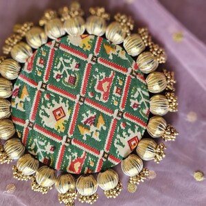 Floral Reversible Patola Platters/ Centerpiece Mat-floor Rangoli ...
