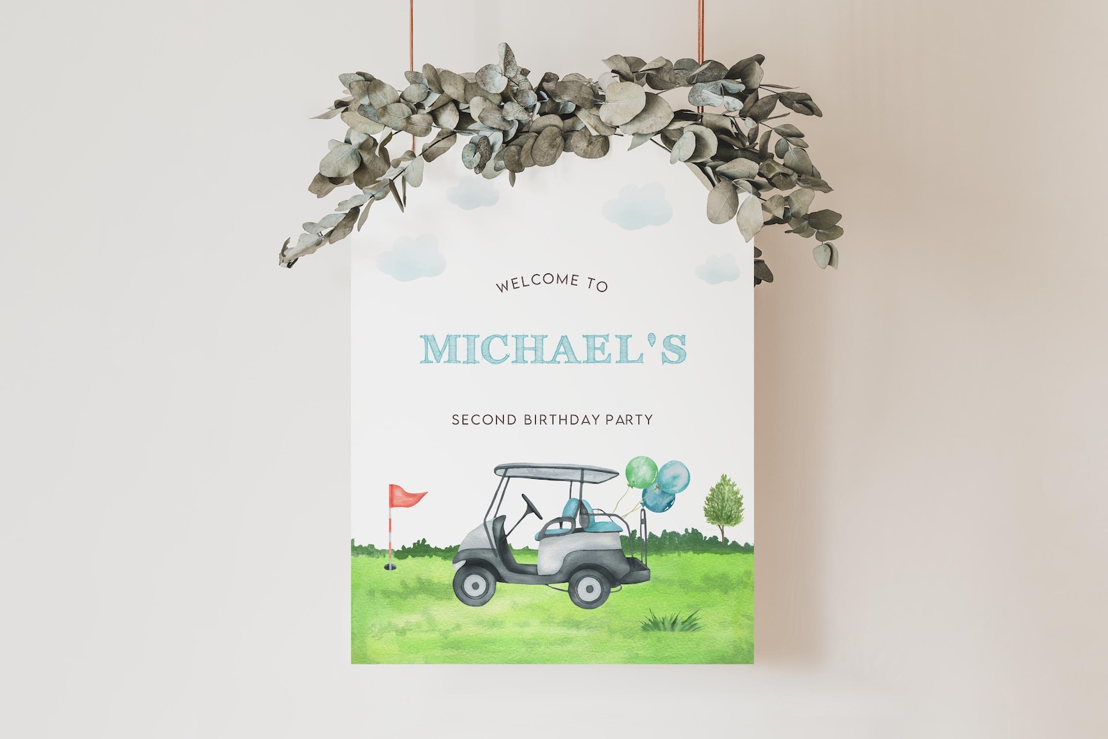 Editable Golf Birthday Welcome Sign: Par-tee Party Poster (digital ...