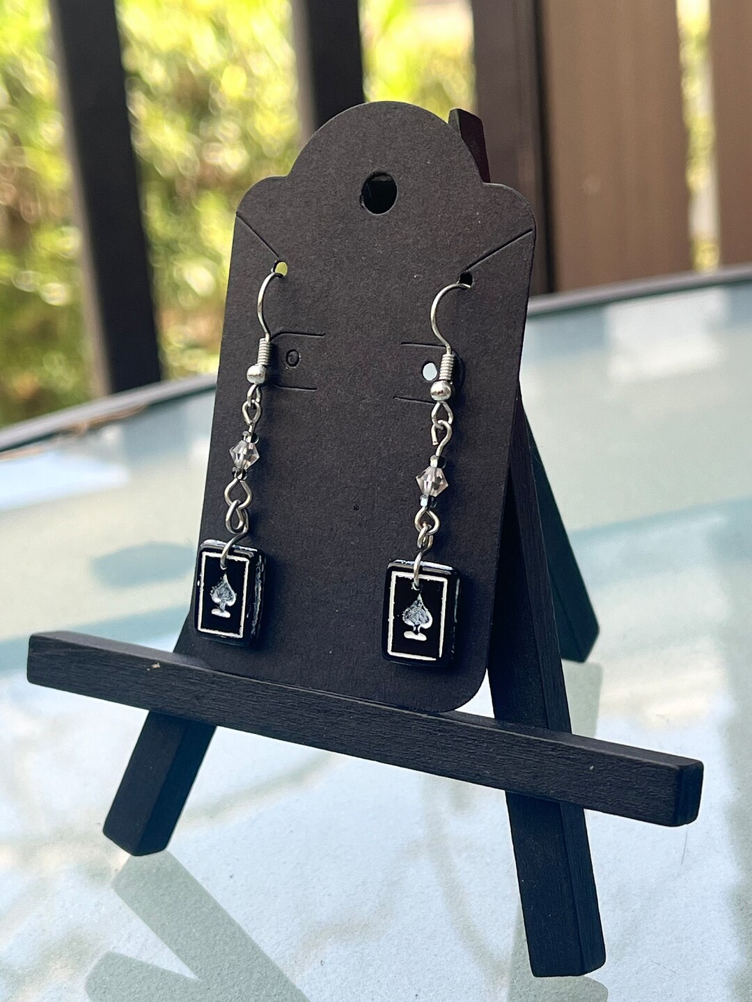 Spade Dangle Earrings // Ace of Spades Earrings - Etsy
