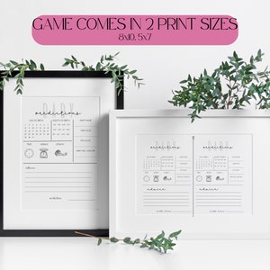 KLEO Baby Predictions, Baby Shower Game, Modern Minimalist, Printable ...