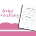 KLEO Baby Predictions, Baby Shower Game, Modern Minimalist, Printable ...