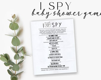I Spy Baby Shower Game - Etsy