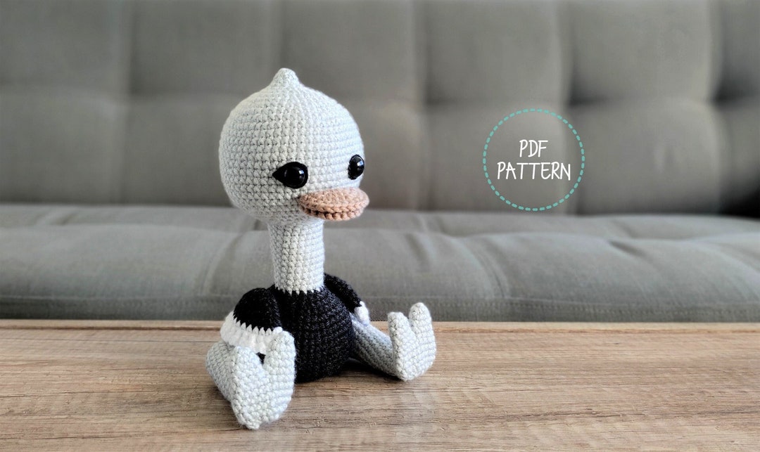 Ollie the Ostrich (amigurumi Crochet PDF PATTERN - ENGLISH) - Etsy