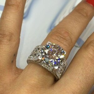 Round Cut Diamond Engagement Proposal Ring Party Wear - Etsy