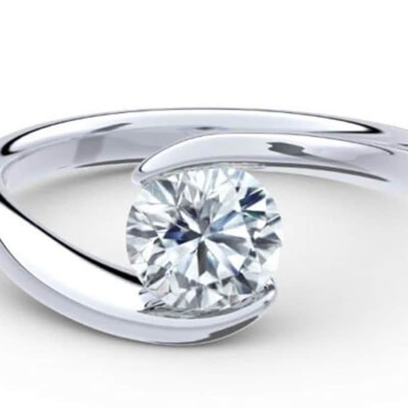 Tension Set Ring - Etsy