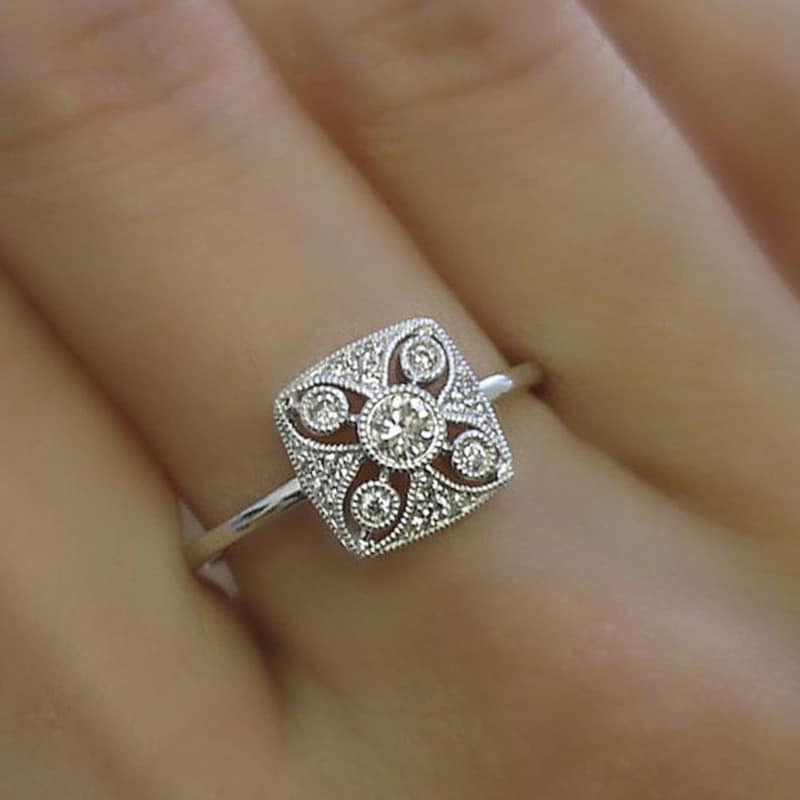 Filigree Engagement Ring - Etsy