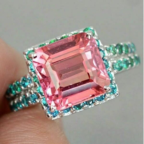 Pink Cz Ring - Etsy