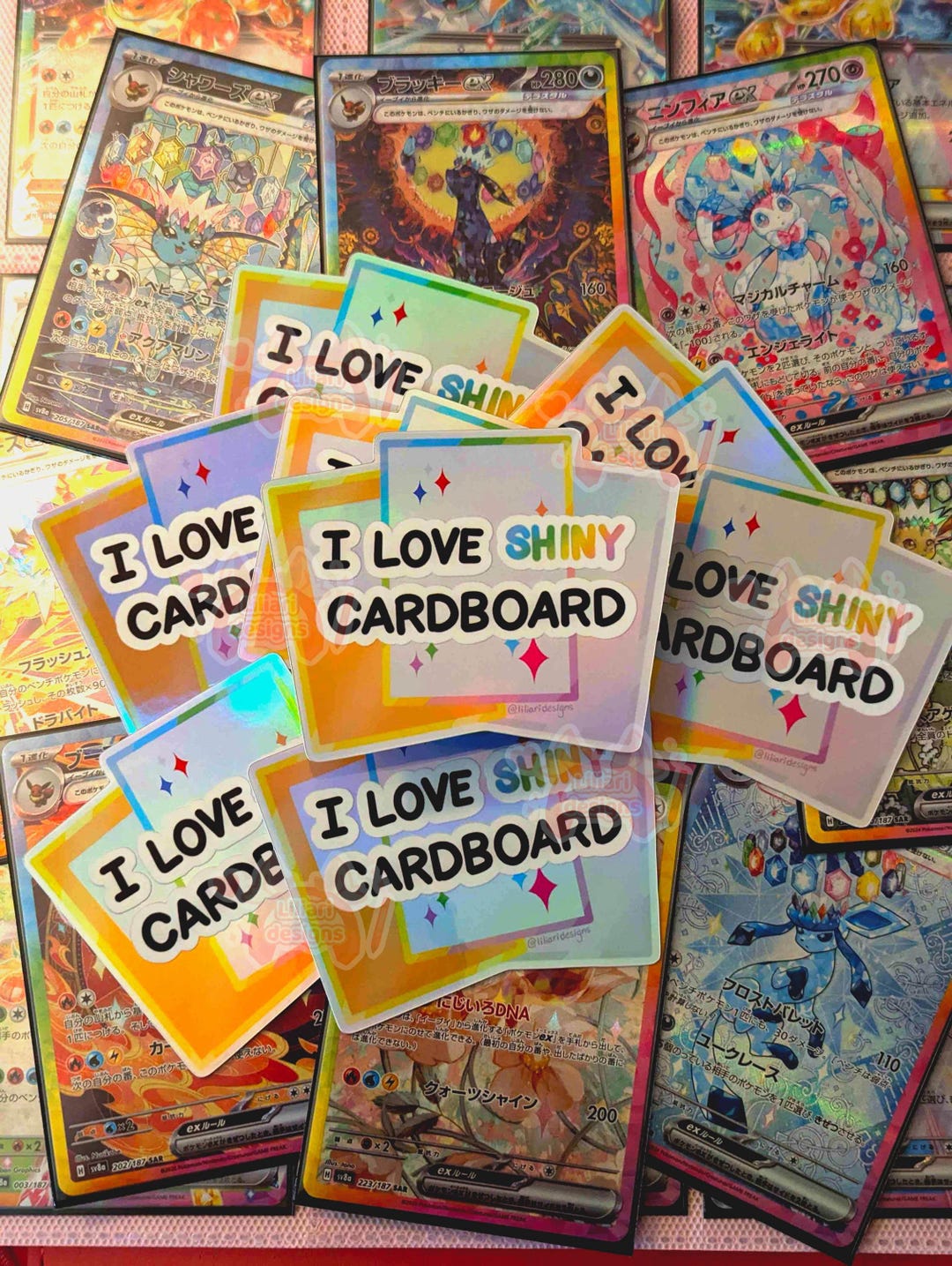 Shiny Cardboard Holographic Sticker | 3.3" Vinyl Sticker Label Decal - Etsy