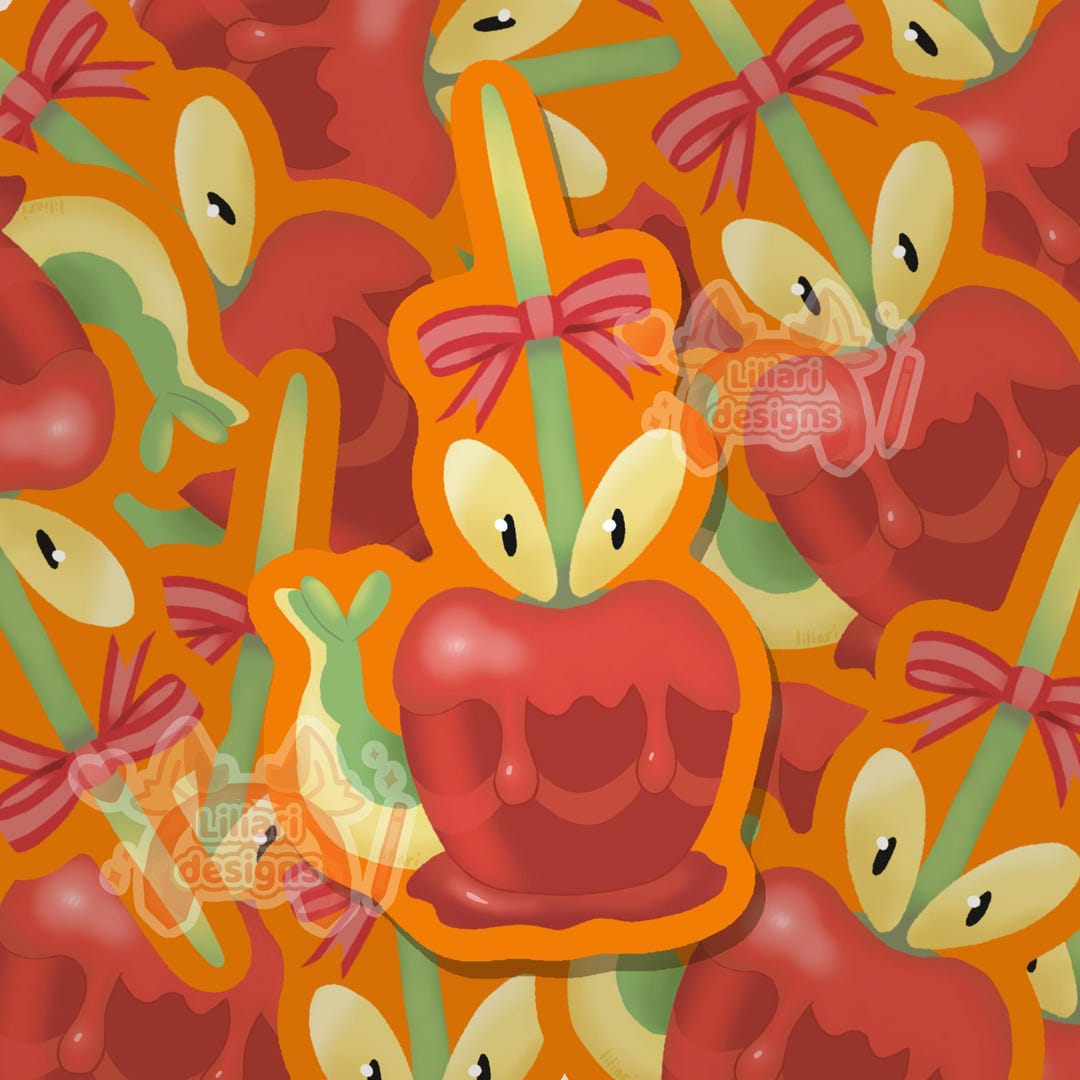 LIMITED Dipplin With Ribbon Sticker Cute Pokemon Candy Apple Halloween ...