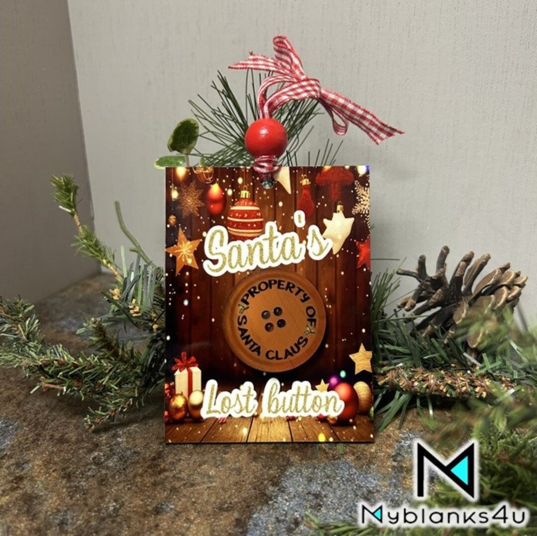 Santa's Button Red Background. - Etsy