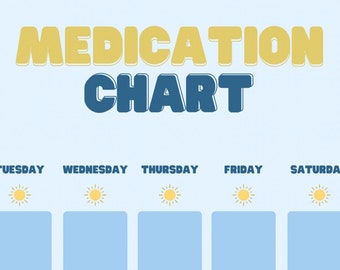Kids Medication Chart - Etsy UK