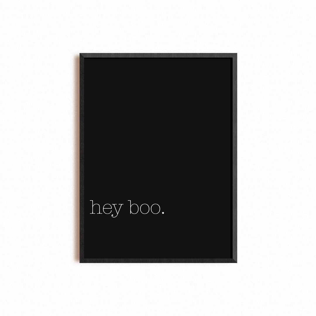 Hey Boo Halloween Printable Halloween Decor Halloween Wall - Etsy