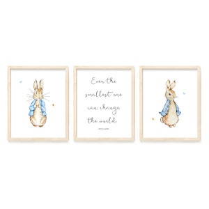 Peter Rabbit Nursery Wall Art for Boys Room - Inspirational Quote Print ...