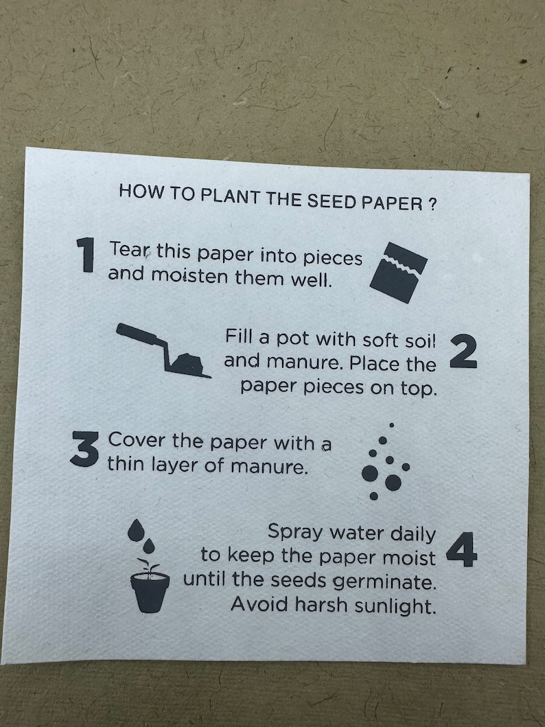 Handmade Seed Paper Bag, Handmade Carry Bag - Etsy