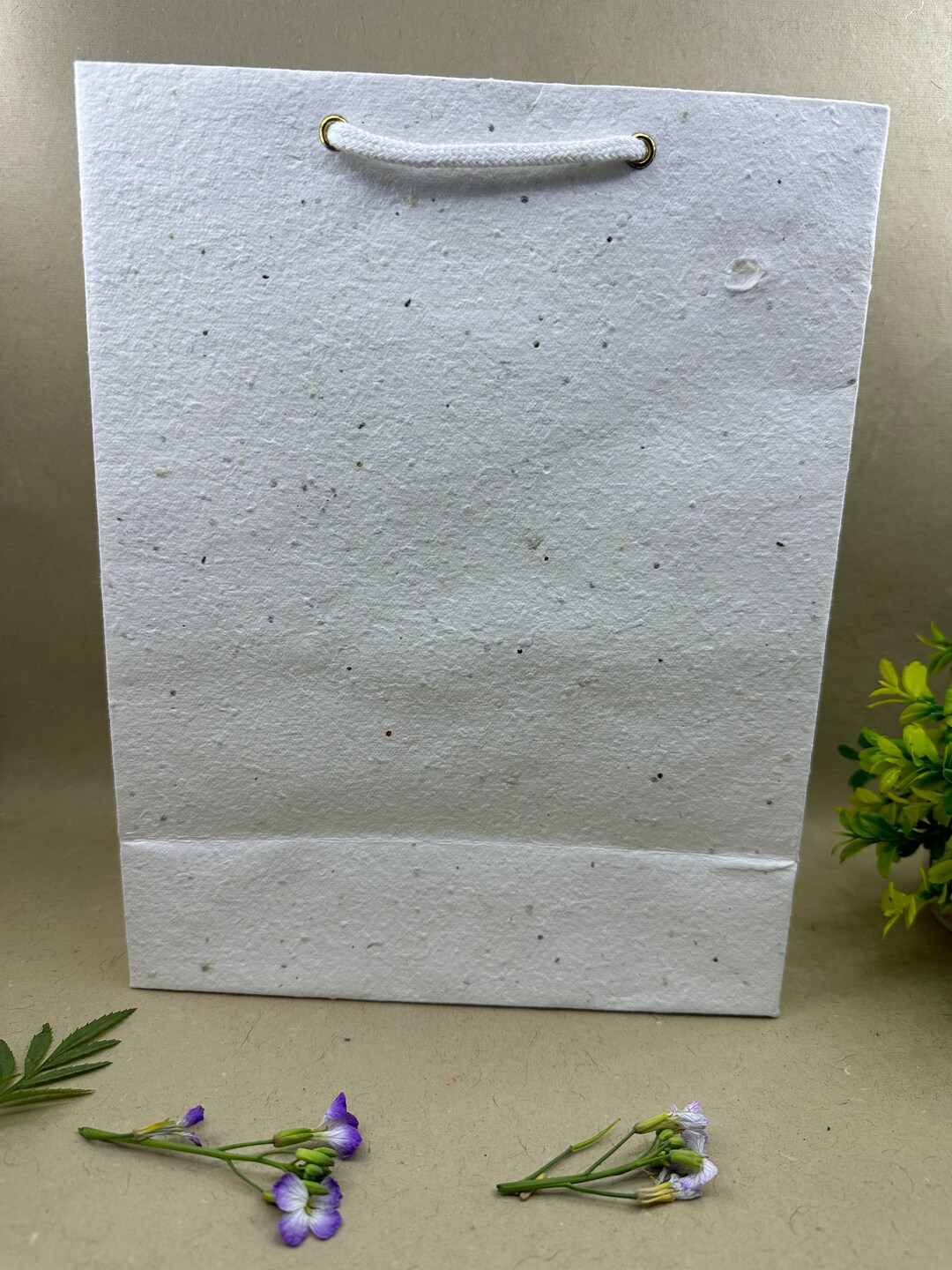 Handmade Seed Paper Bag, Handmade Carry Bag - Etsy