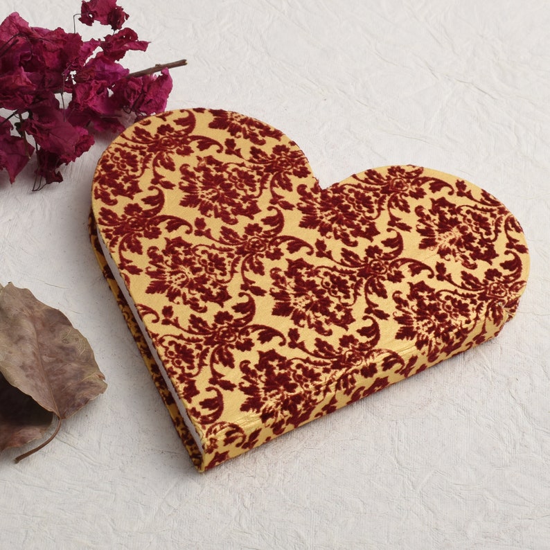Heart Shape Diary, Velvet Cover Journal, Handmade Diary, Velvet Book of ...