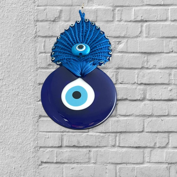 Big Drop Evil Eye Wall Hanging Fused Glass Art Evil Eye Wall | Etsy