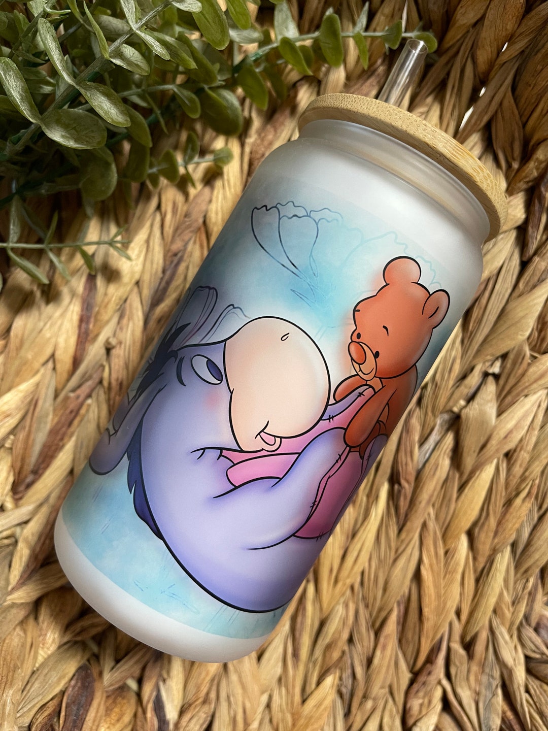 Eeyore Glass Can, Sublimated Glass Can, Custom Glass Can - Etsy