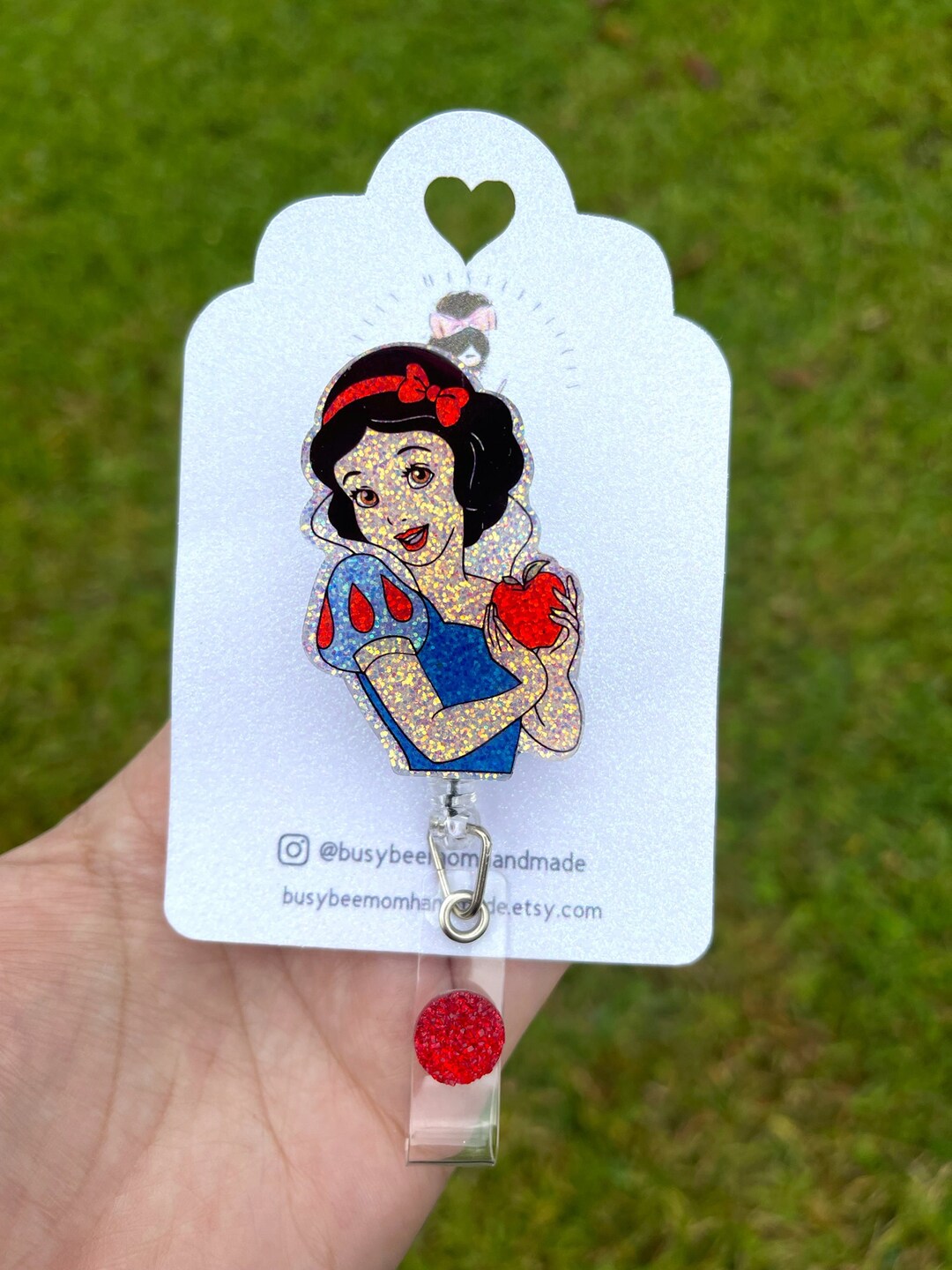 Snow White Badge Reel, Princess Badge Reel, Badge Holder - Etsy