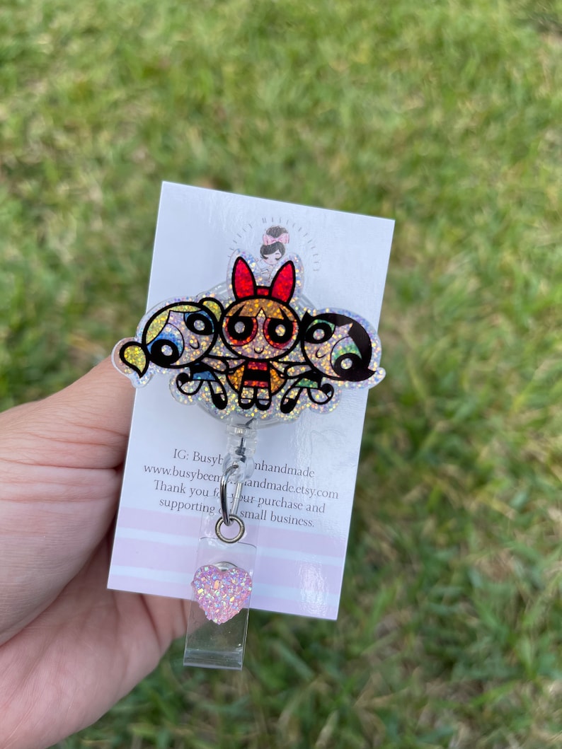 Powerpuff Girls Badge Reel, Badge Reels, Custom Badge Reels - Etsy