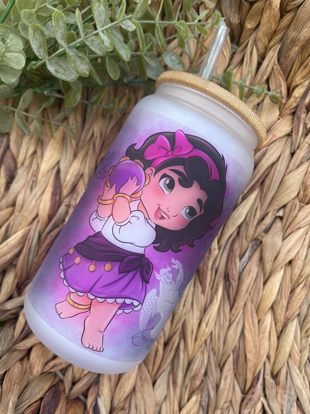 Esmeralda Glass Can, Gypsy Glass Can, Custom Glass Can - Etsy