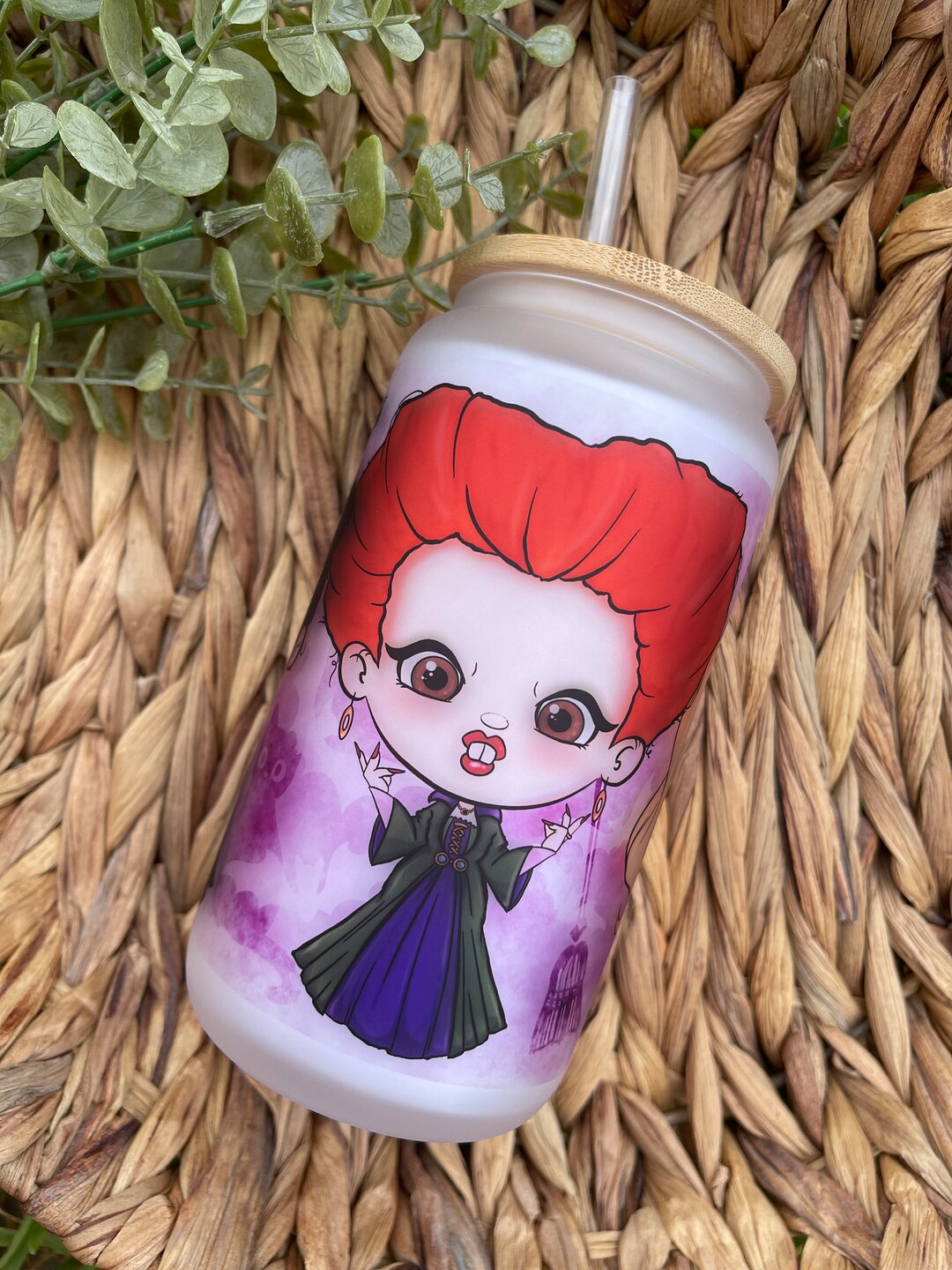 Hocus Pocus Glass Cup, Sanderson Sisters, Halloween Glass Cup, Custom ...