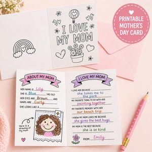 Printable Happy Mothers Day Coloring Card From Kids, All About My Mom ...