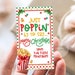 Popcorn Christmas Gift Tags, Poppin by to Say Merry Christmas Tag ...