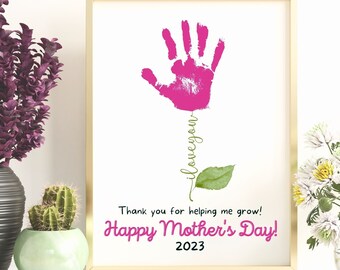 Handprint Flower Art Mother's Day Keepsake Craft - Etsy