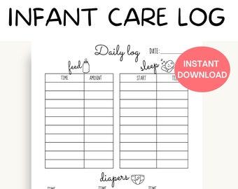 Nanny Tracker Infant - Etsy