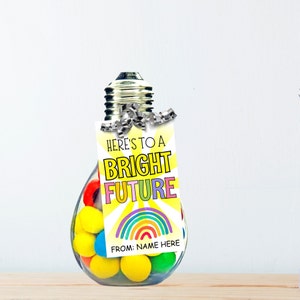 Kindergarten Graduation Gift Tag, Grad Party Favor Tags, Rainbow Gift ...