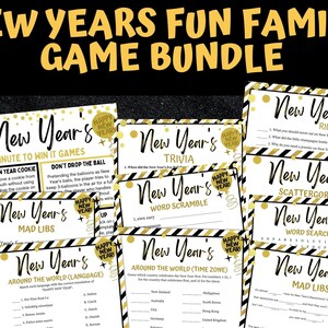 New Years Party Games Bundle,10 New Years EVE Games for Adults Kids ...