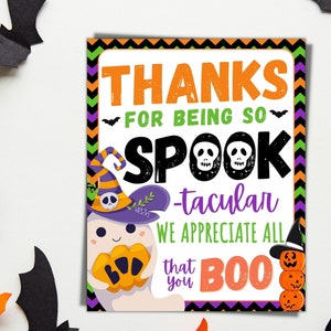Halloween Staff Appreciation Sign Printable, Halloween Teacher ...