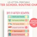 Kids Daily School Schedule Checklist, School Routine Chart, Morning and ...