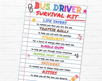 Bus Driver Survival Kit - Etsy