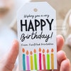 Personalised Happy Birthday Gift Tag With Candles, Gift Tag Print at ...