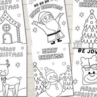 Printable Christmas Nativity Coloring Cards, Christmas Coloring Craft ...
