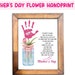 Flower Handprint Craft Art, Mother's Day Poem Handprint Craft ...